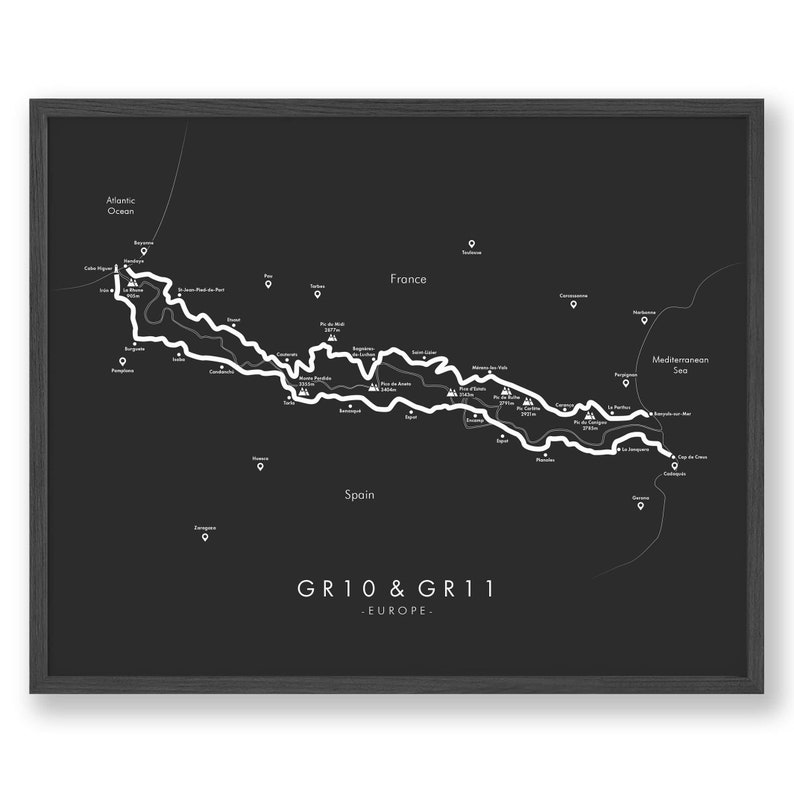 GR10 and GR11 Map GR10 and GR 11 Trail Map GR10 and GR 11 | Etsy