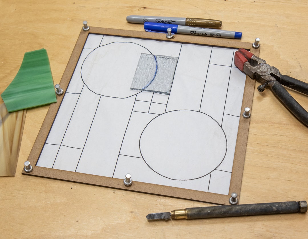 Square Stained Glass Layout Frames - Etsy