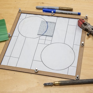 Square Stained Glass Layout Frames - Etsy