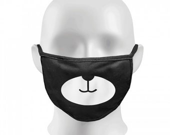 Teddy Bear Face Mask - Etsy
