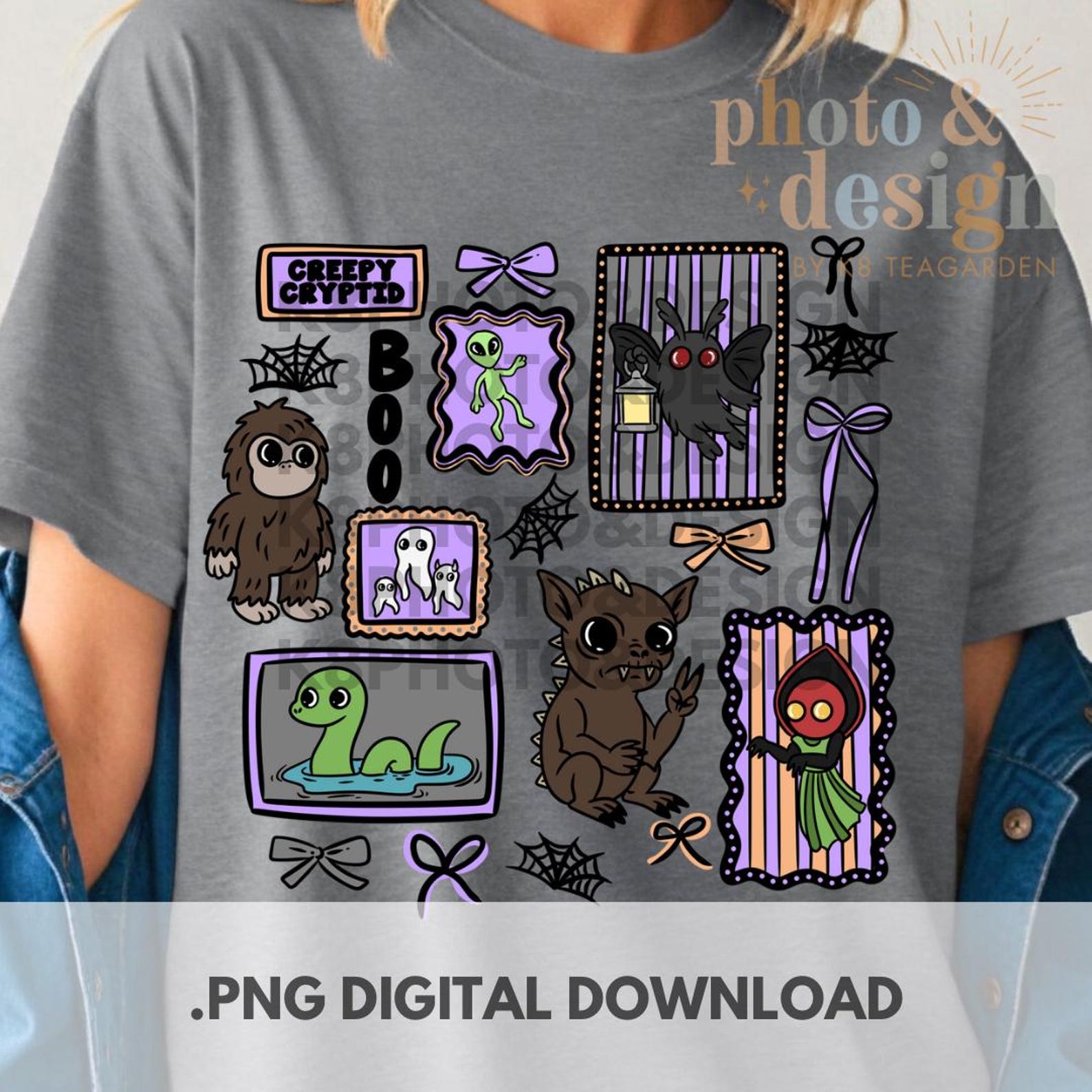 Creepy Cryptid | Girly Halloween | PNG - Etsy