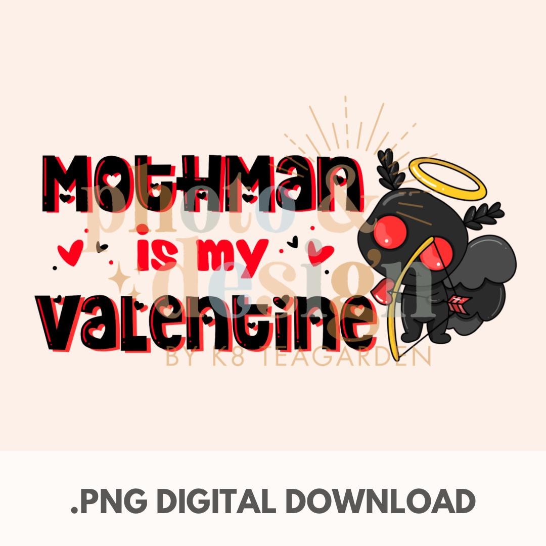 Mothman is My Valentine PNG - Etsy