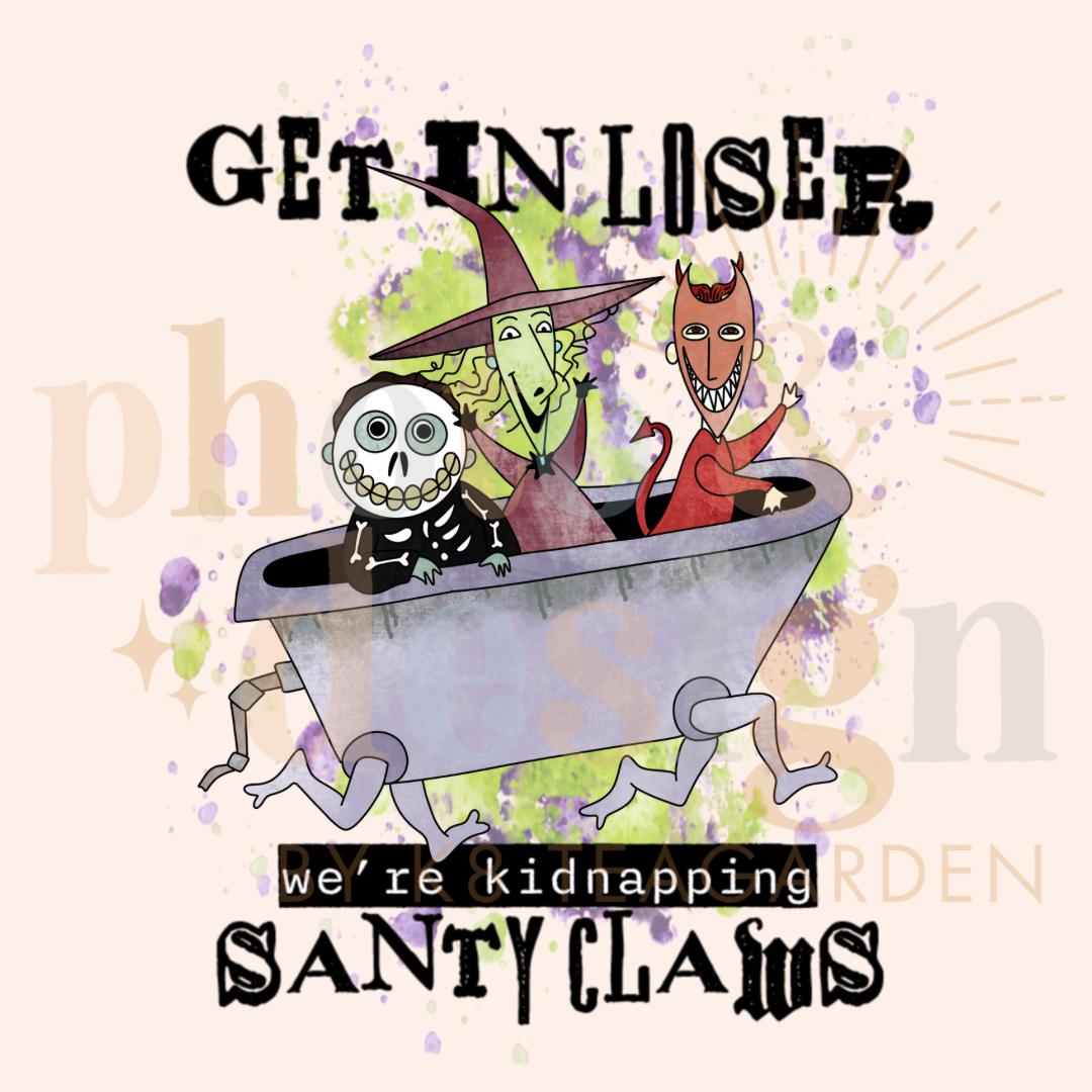 Kidnapping Santy Claws | PNG DIGITAL DOWNLOAD - Etsy