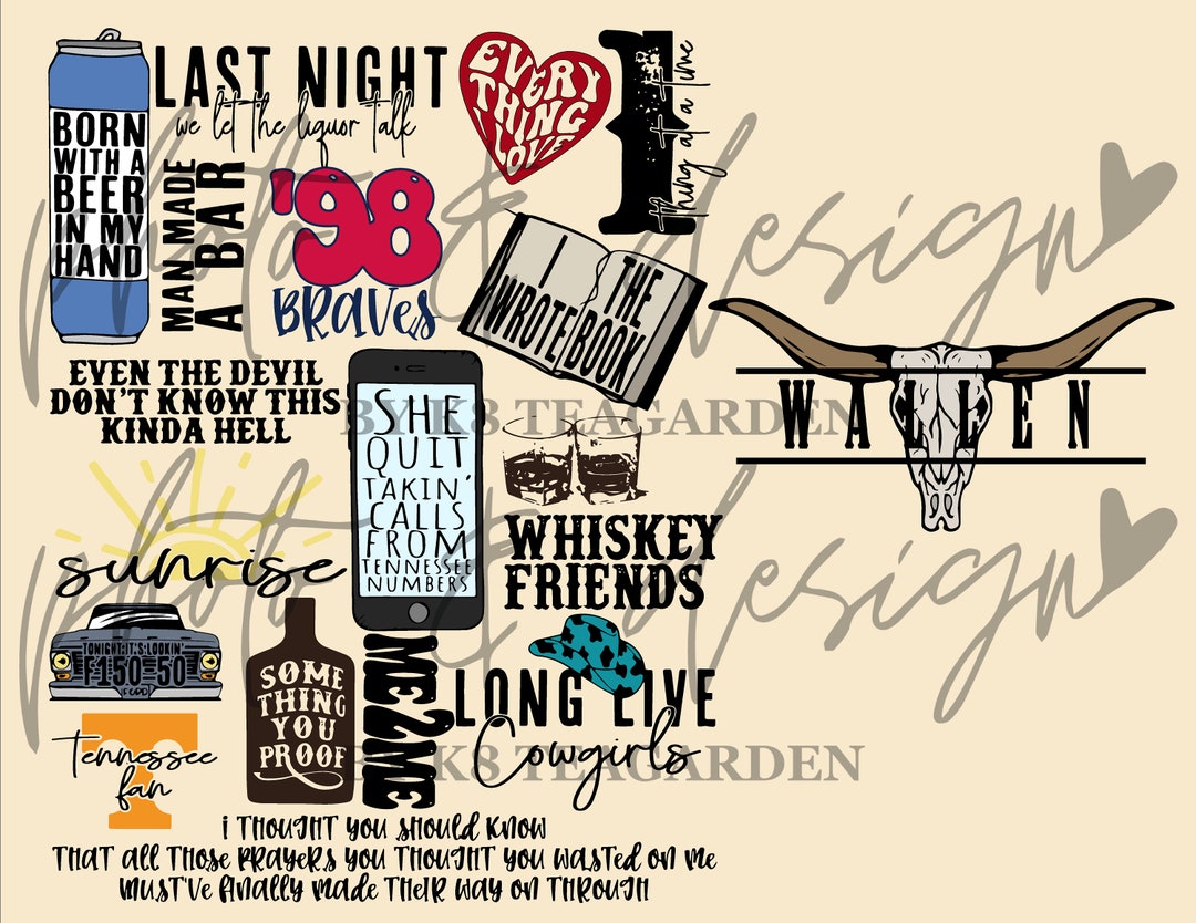 Morgan Wallen Album PNG Colored Digital Download One Thing at a Time - Etsy