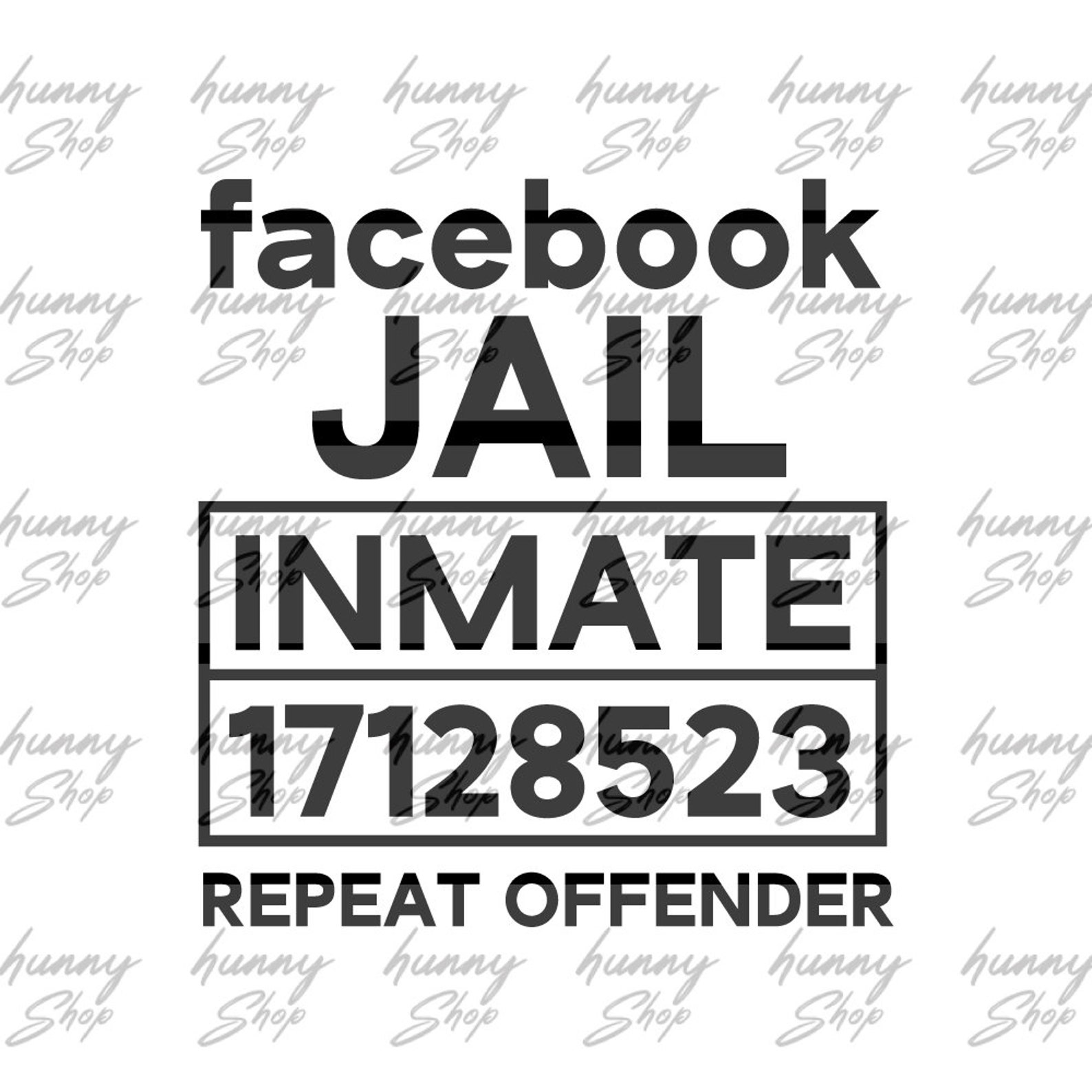 Facebook Jail Inmate Svg pngdigital file | Etsy