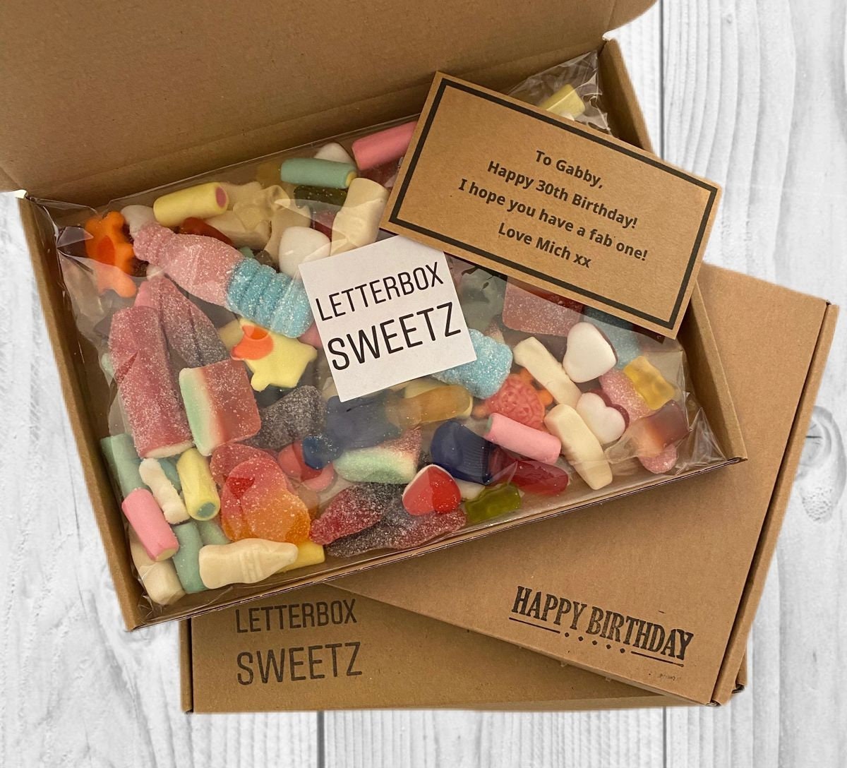 Sweet Box, Personalised Gift, Pick and Mix Sweets, Letterbox Sweet, ANY ...