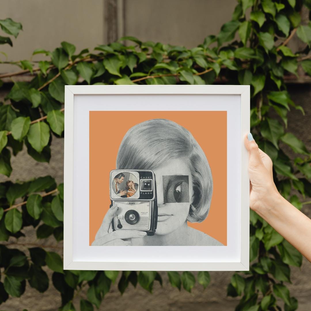 Vintage Camera Collage Poster - Etsy