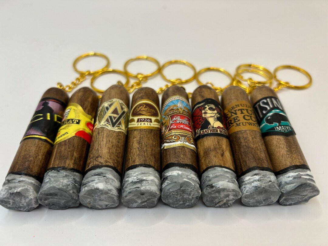 Realistic Cigar Keychain Cigarillo Lightweight Real Label - Etsy