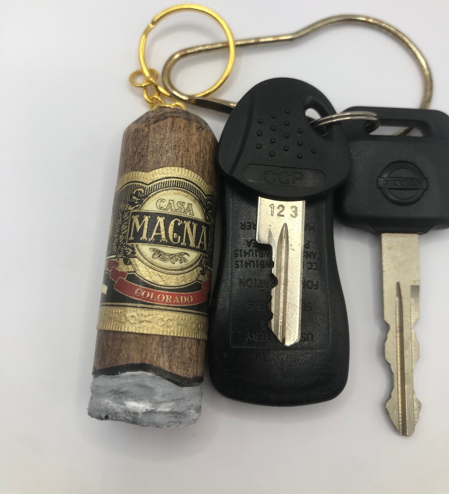 Realistic Cigar Keychains goldreal Labels | Etsy