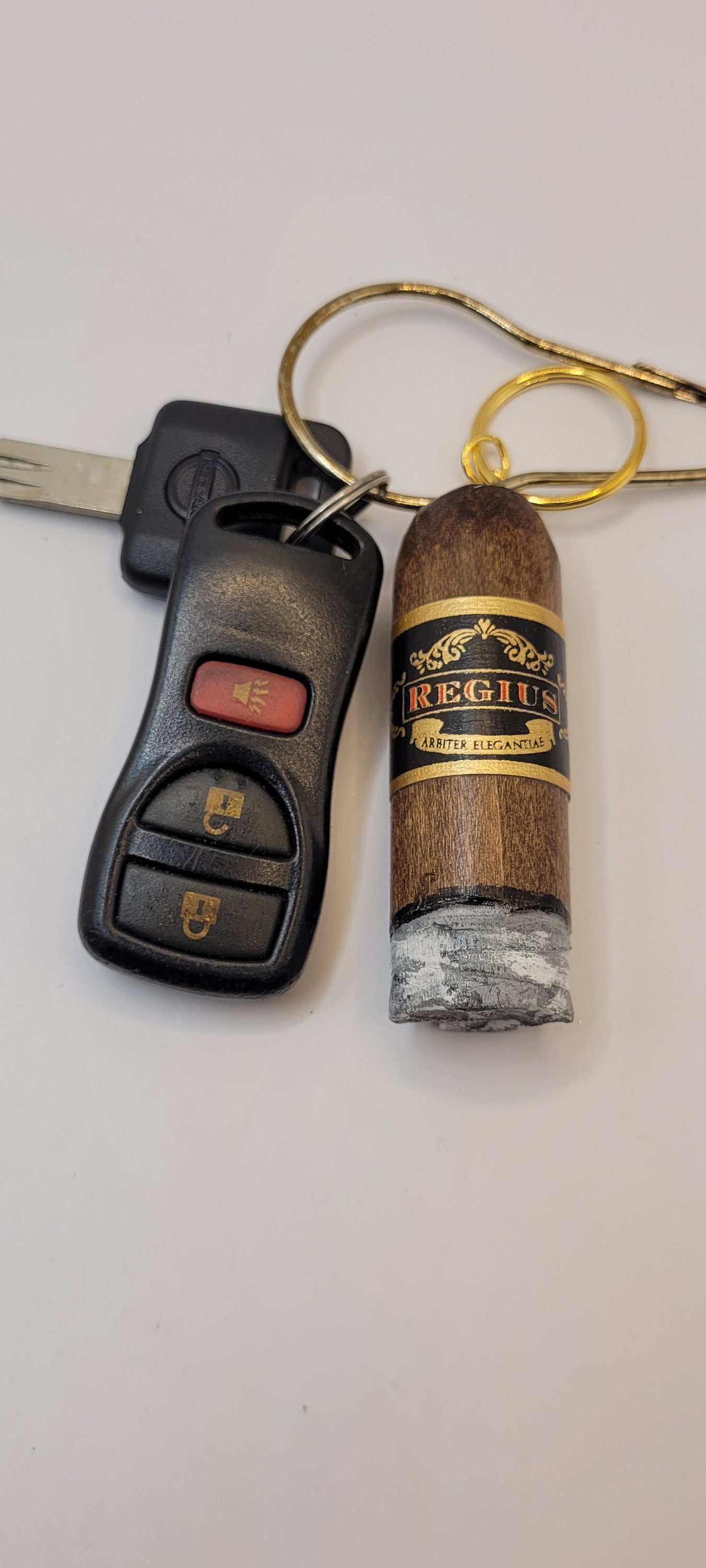 Cigar Keychain With Real Label / Solid Wood Accessory - Etsy