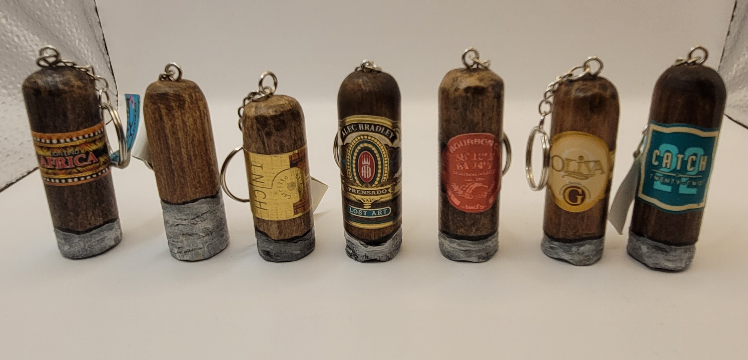 Realistic Wood Cigar Keychains Real Labels - Etsy