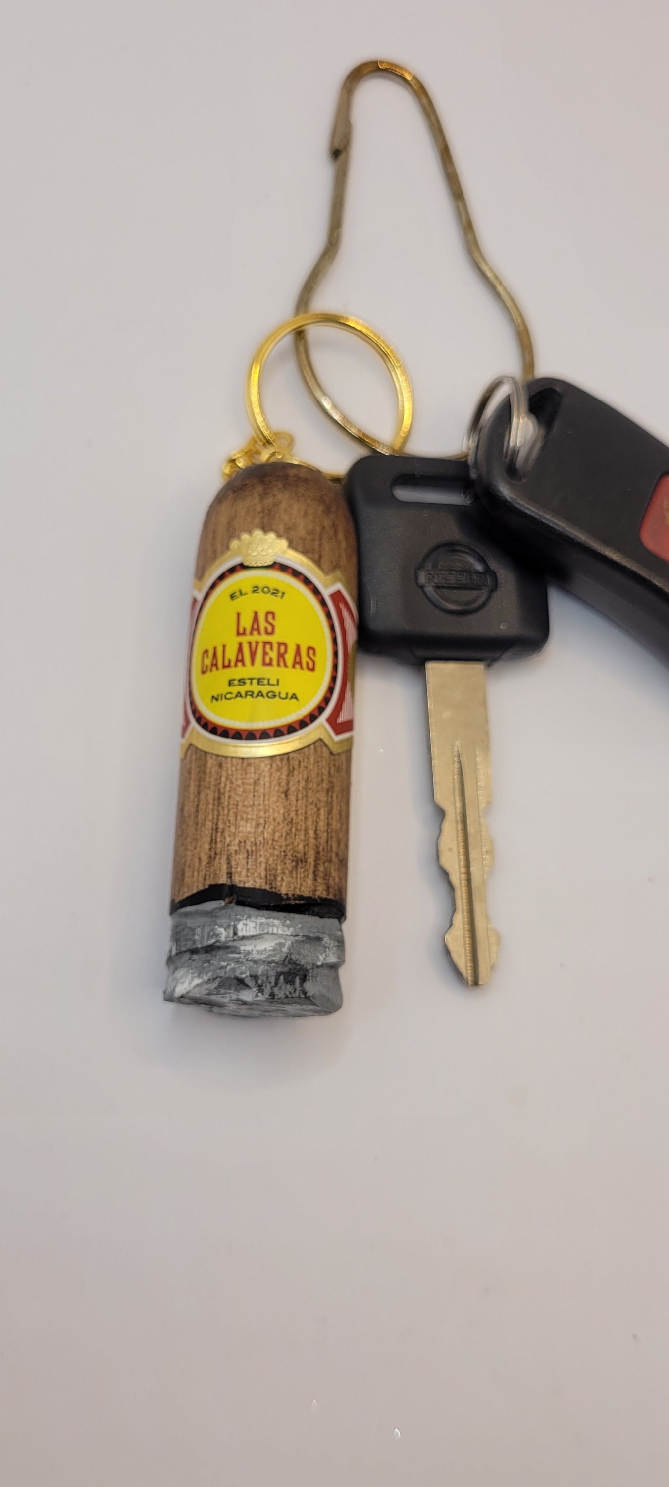 Cigar Keychain With Real Label / Solid Wood Accessory - Etsy