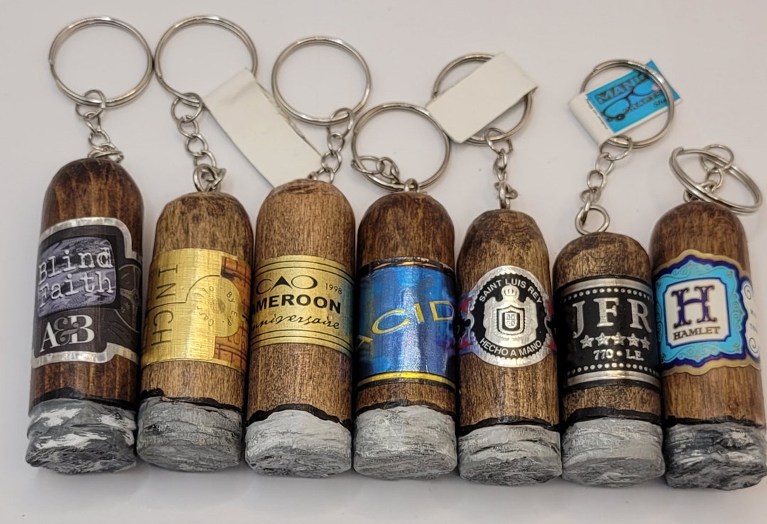 Realistic Cigar Keychainsreal Labels - Etsy