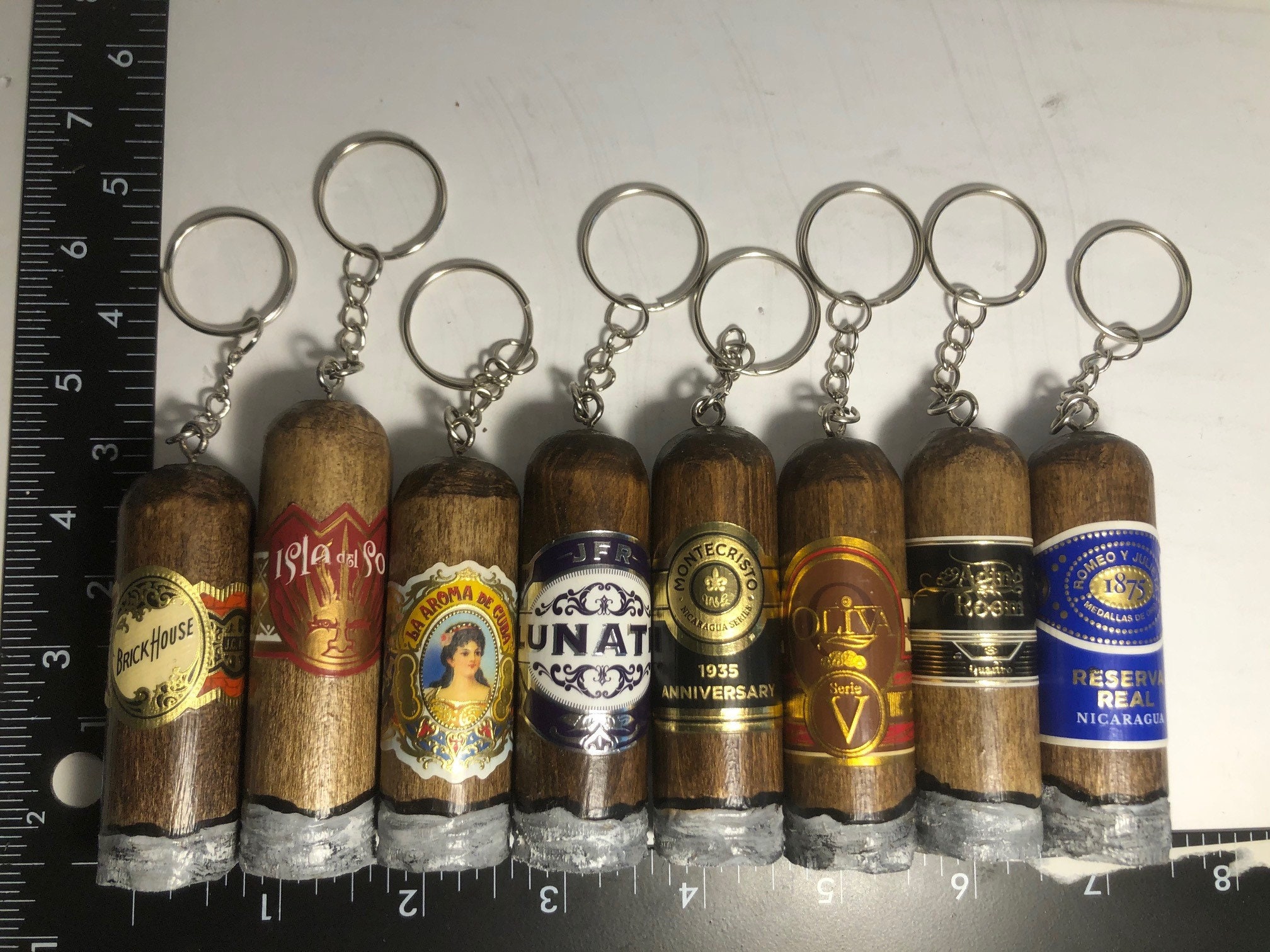 Realistic Cigar KeychainsReal Labels | Etsy
