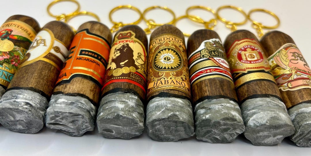Realistic Cigar Keychain With Original Bands - Etsy