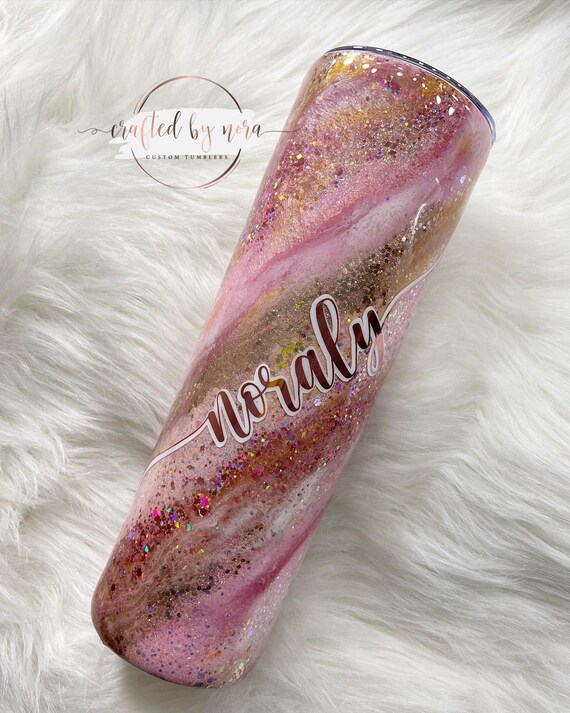 Pink Milky Way Tumbler Pink Glitter Tumbler Milky Way - Etsy