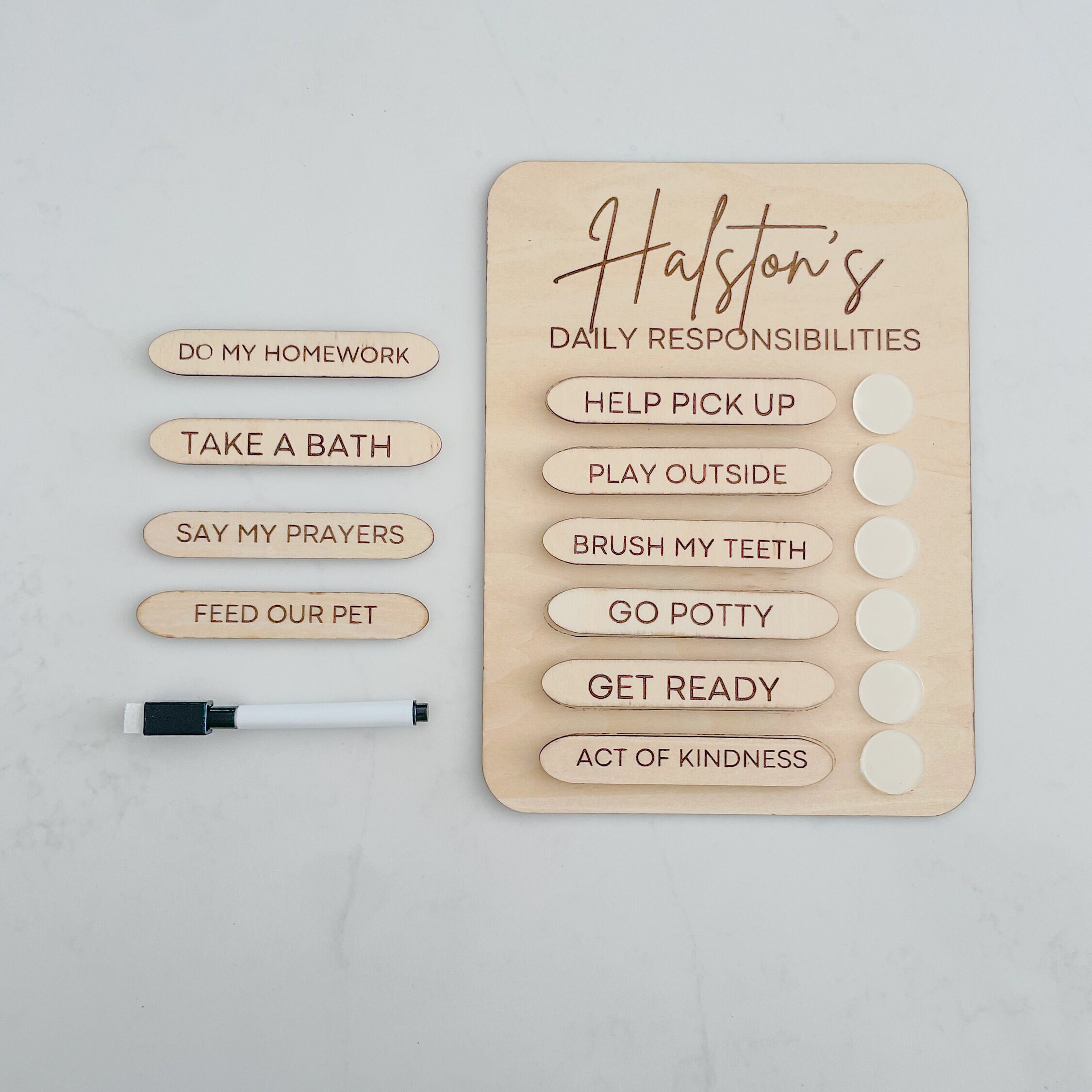 Personalized Toddler Chore/task Chart - Etsy