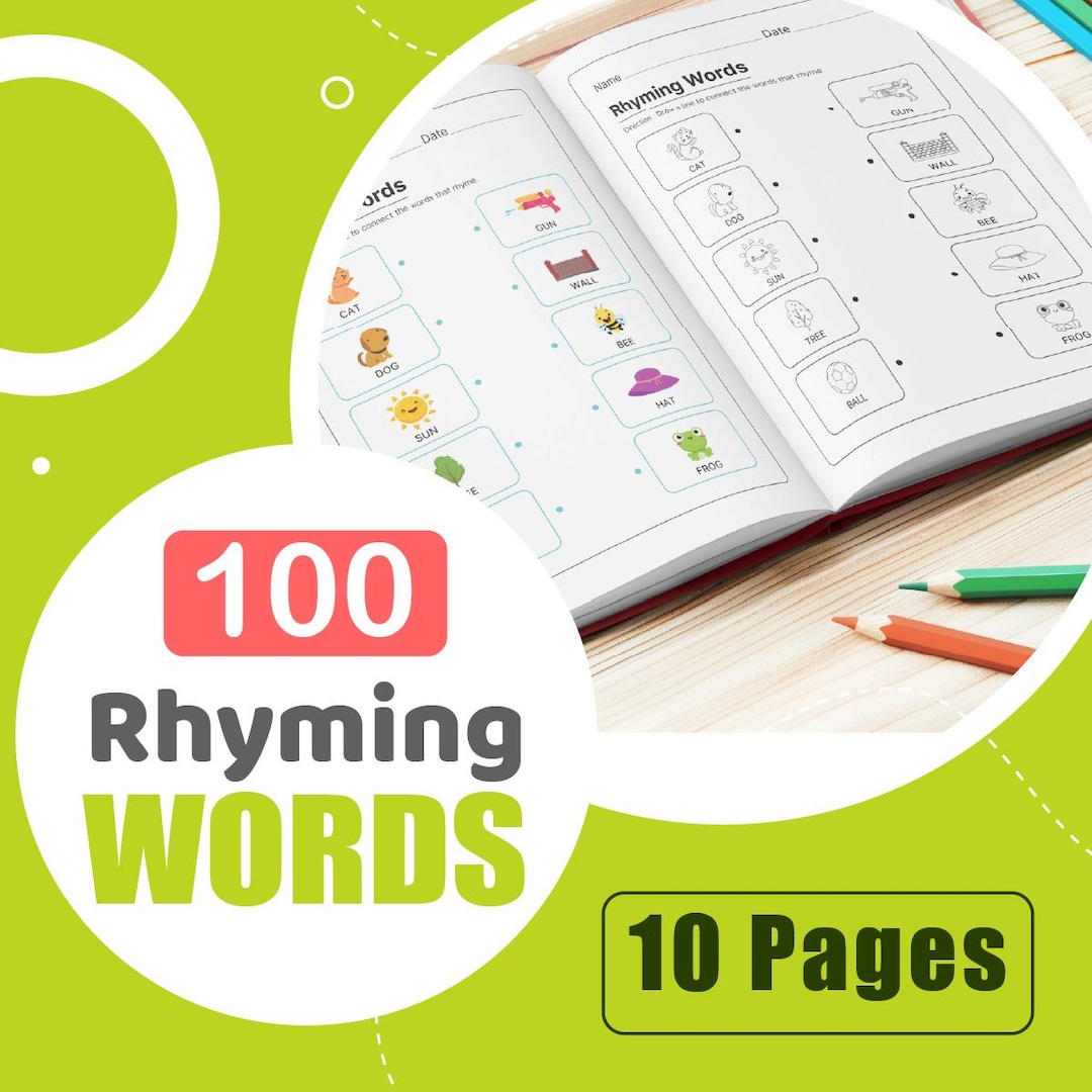 Printable Rhyming Pairs Worksheet | Fun Activities for Kids | Rhyming ...