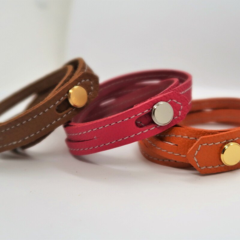 Leather Wristband - Etsy