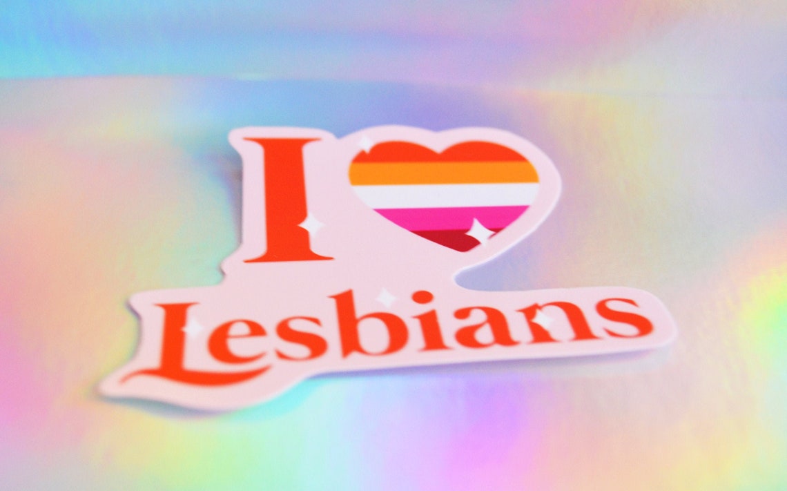 I Heart Lesbians Sticker Lesbian Pride Decal For Laptop Etsy