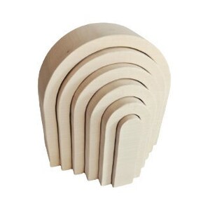 Oval Arch Rainbow Stacker- 6 Pieces / Unfinished Wood Stacker / DIY ...