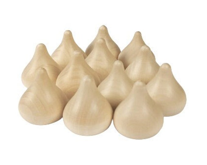 Mini Wooden Chocolate Drops (12 Pcs) to Paint / Wood Raindrops / Wood ...