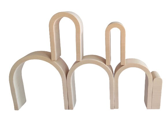 Oval Arch Rainbow Stacker 6 Pieces / Unfinished Wood Stacker - Etsy