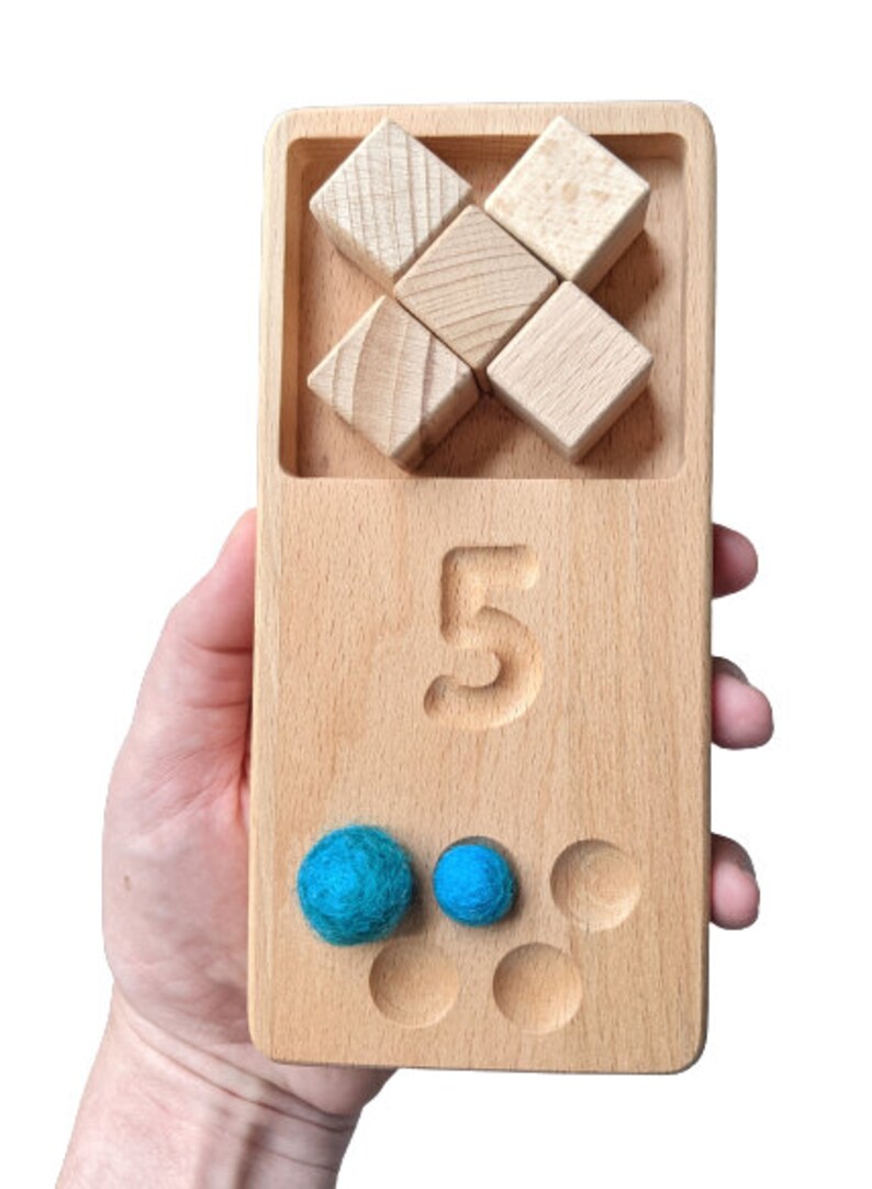 Wooden Number Trays 1-10 / Tracing Activity / Sorting Board - Etsy