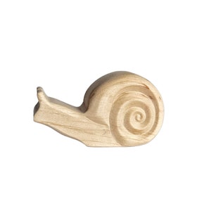Carved Wooden Snail / Forest Animal Figurine / Natural Garden Decor ...