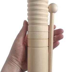 Wooden Percussion Guiro (rasp) W Stick and Rattle / Unfinished Wood ...