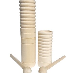 Wooden Percussion Guiro (rasp) W Stick and Rattle / Unfinished Wood ...