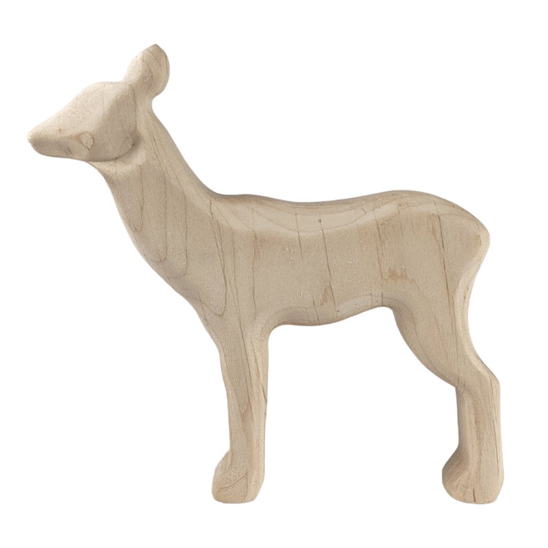 Wooden Deer Figurine - Etsy