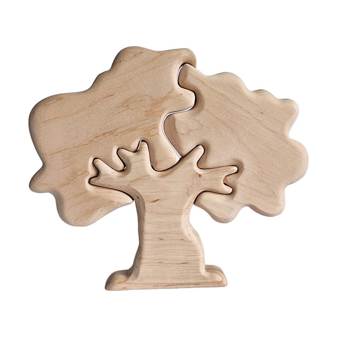 Carved Wooden Oak Tree / Art Craft Paint Supply Puzzle / DIY - Etsy