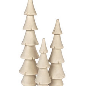 Unfinished Wood Tree Small (3.5") / Fir Tree Blank / Christmas Winter ...