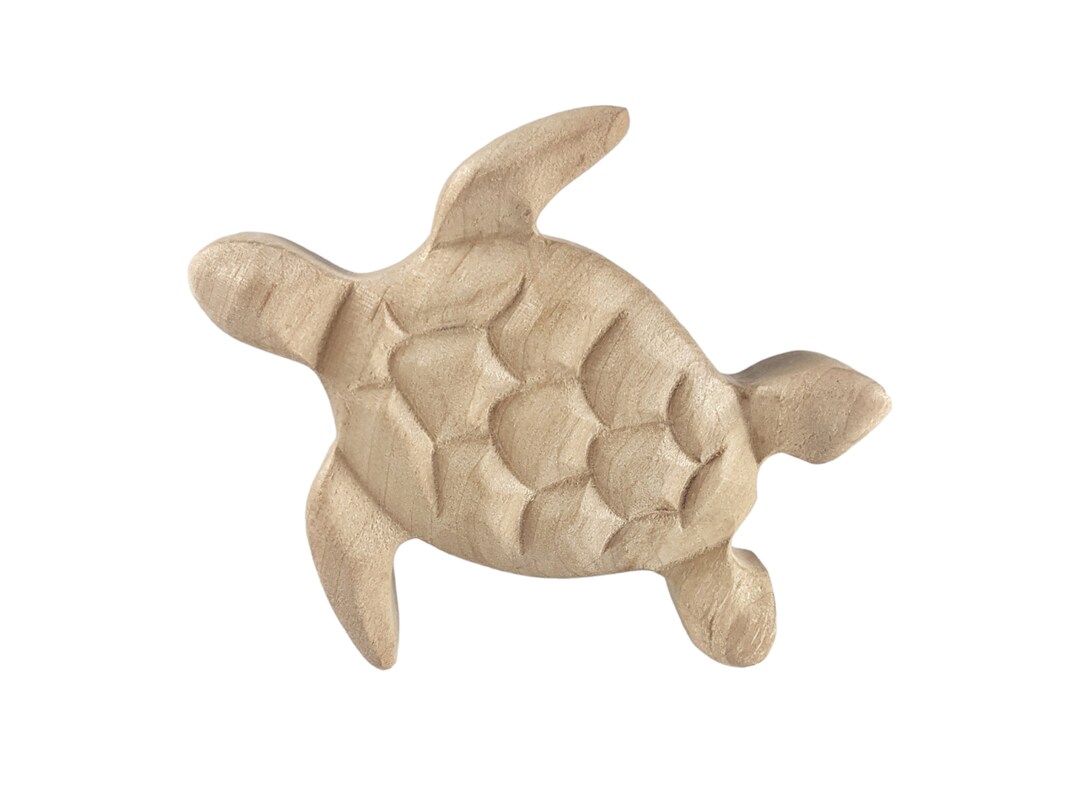 Carved Wood Turtle Unfinished / DIY Sea Turtle Craft / DIY Pretend Play ...