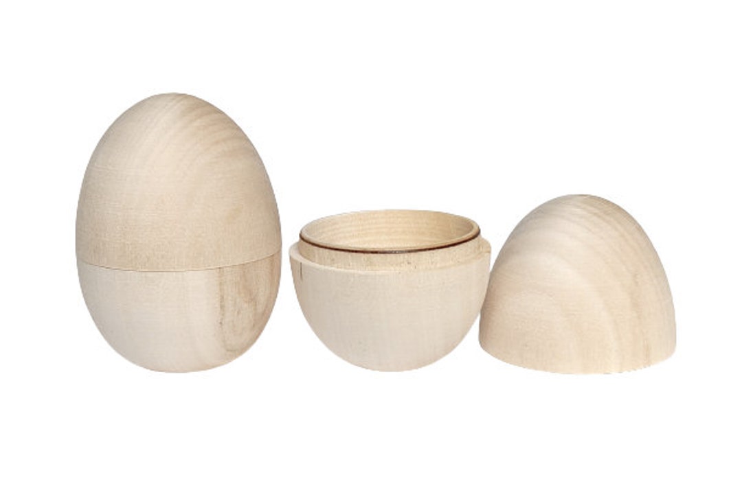Fillable Wooden Eggs 2 Pcs Blank / Egg Box Gift / Eco Friendly / Spring ...