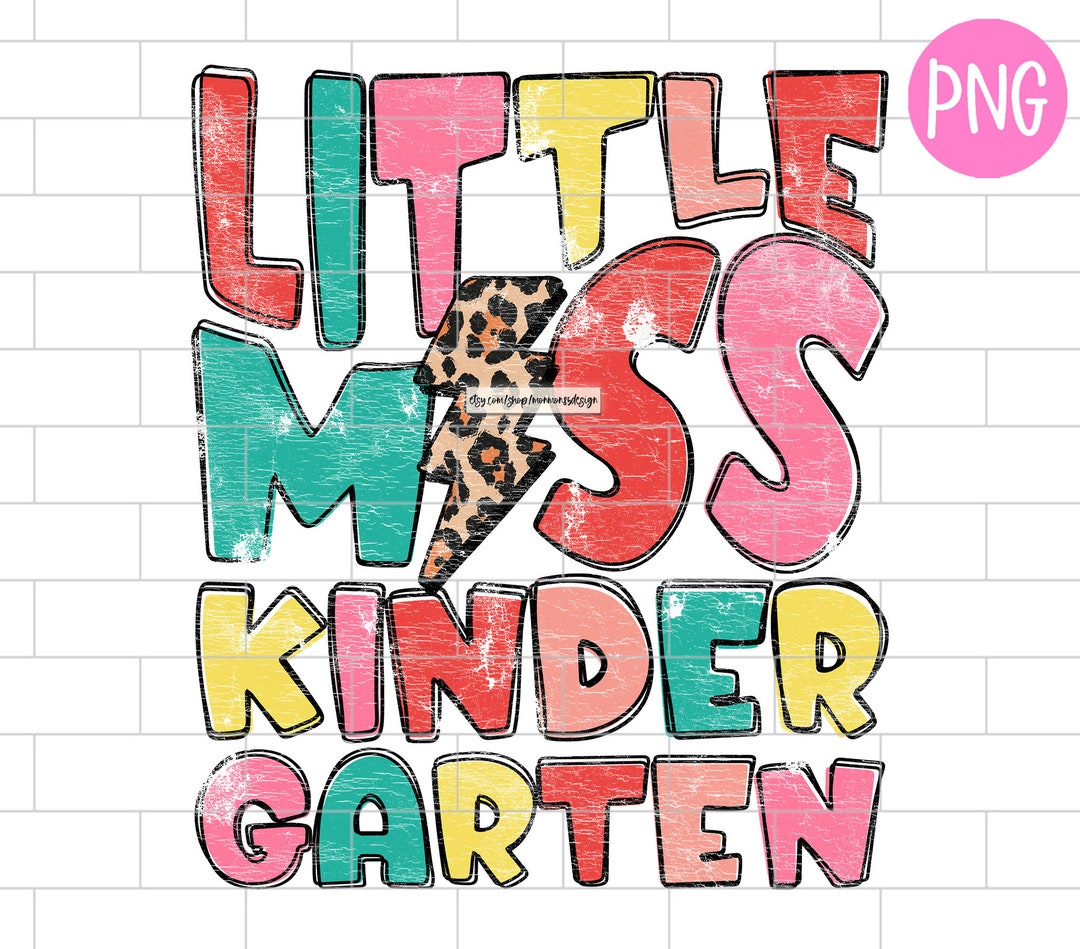 Little Miss Kindergarten PNG Kindergarten Cute Back to - Etsy