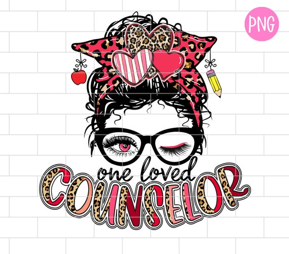 School Counselor Valentine's Day Png One Loved Counselor | Etsy