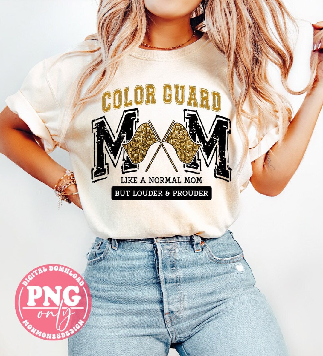 Color Guard Mom PNG: Gold Glitter Design (digital Download) - Etsy