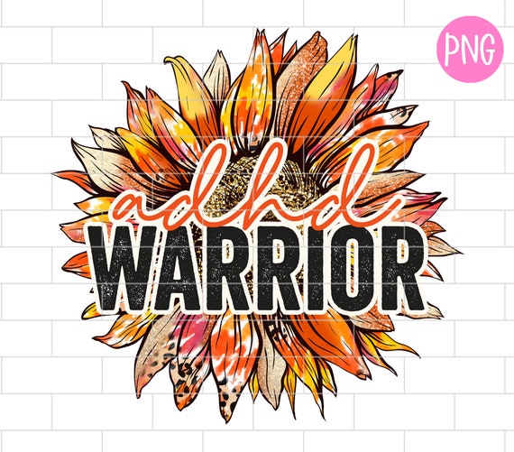 ADHD Warrior PNG Sunflower Awareness Leopard Mom | Etsy