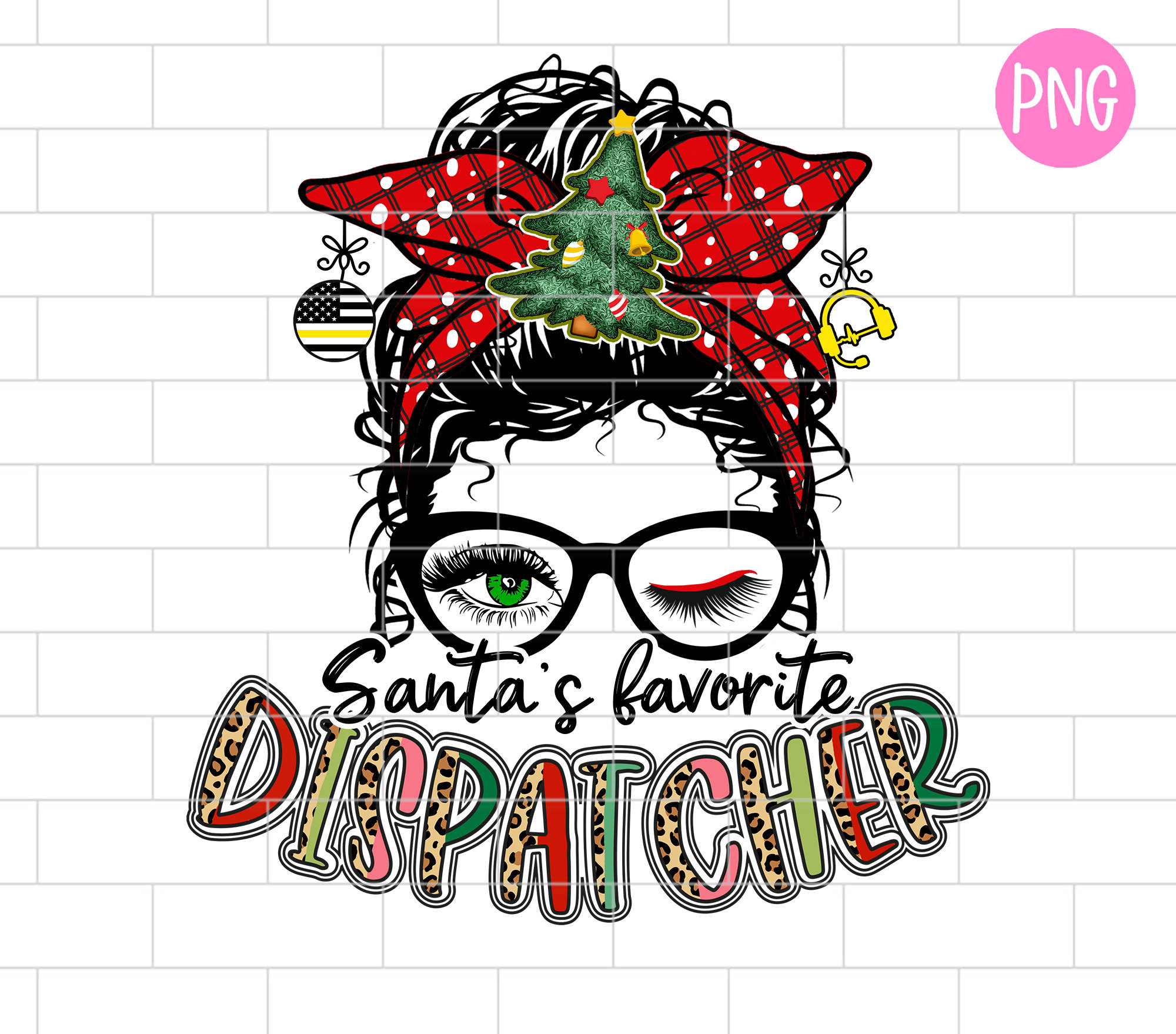 911 Dispatcher Christmas Png Santa's Favorite Dispatcher | Etsy