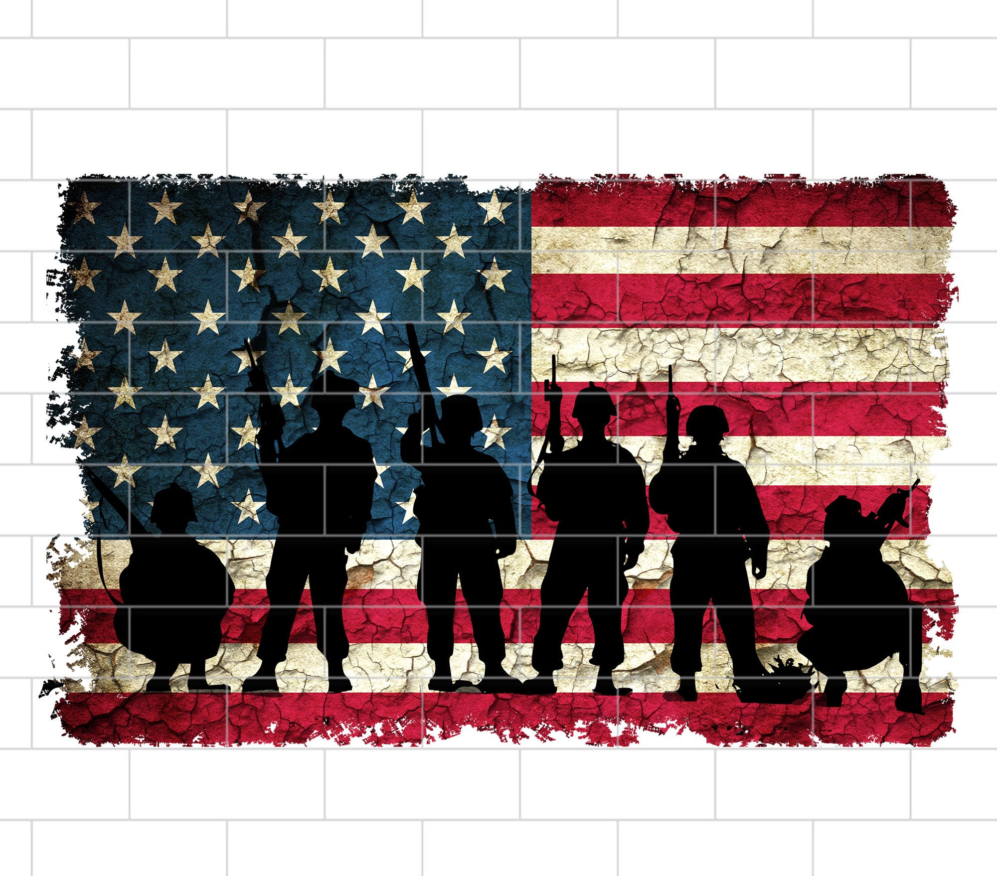 American Soldier Flag PNG, American Soldier With Distressed American ...