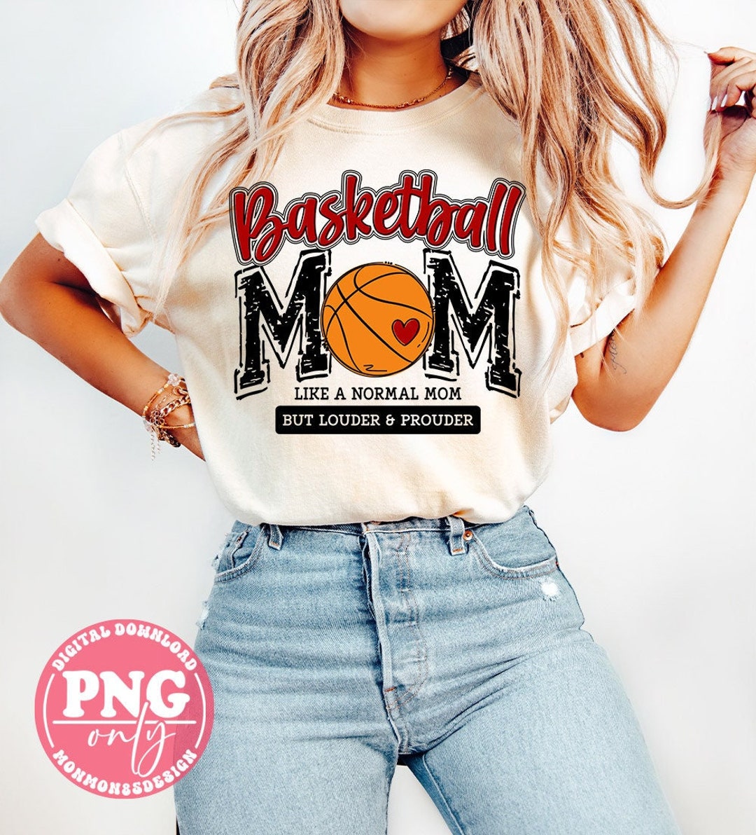 Basketball Mom PNG, Red, Varsity, Distressed, Basketball Mama, Loud and ...