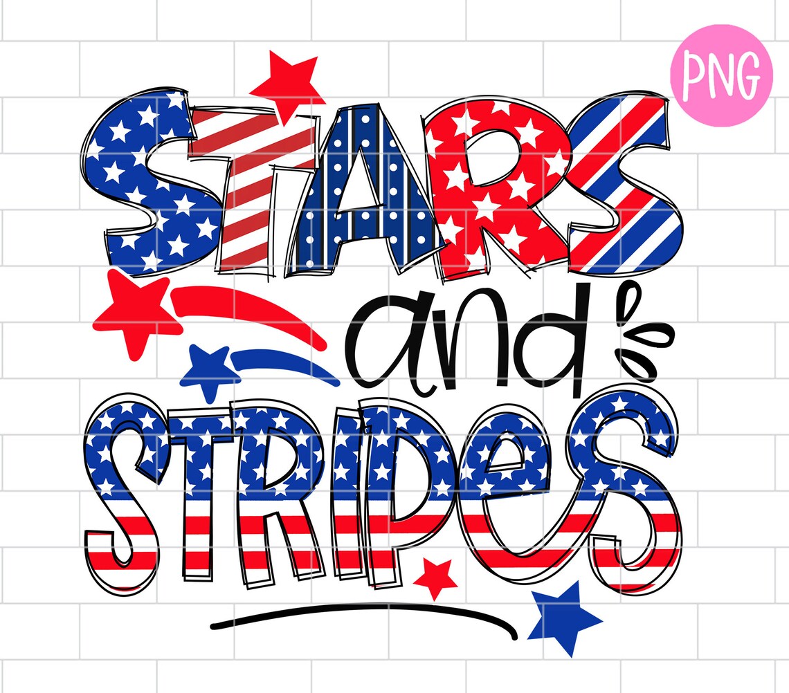Stars and Stripes 4th of July PNG Independence Day - Etsy