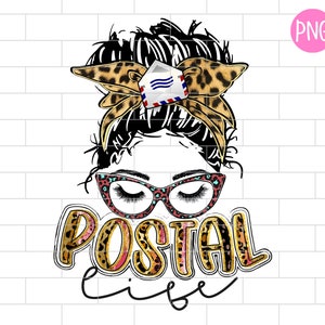 Postal Life PNG Postal Worker Leopard Sublimation Design - Etsy