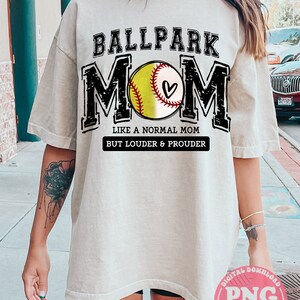 Ballpark Mom PNG, Varsity, Distressed, Baseball Mama, Softball Mama ...