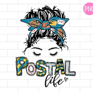 Postal Life PNG Postal Worker Mail Carrier Sublimation | Etsy