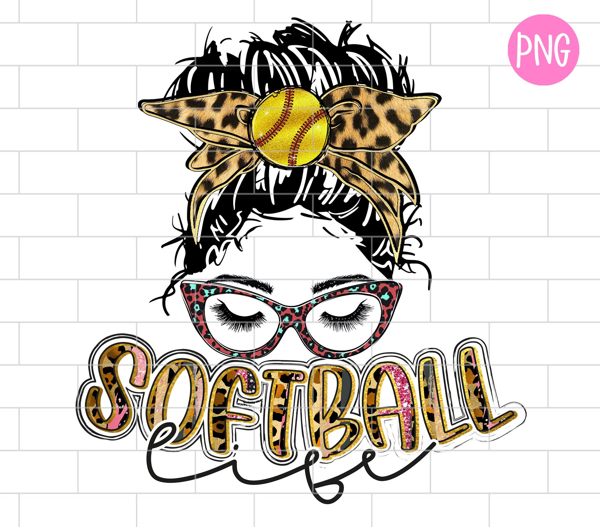Softball Life PNG Sublimation Design Downloads | Etsy