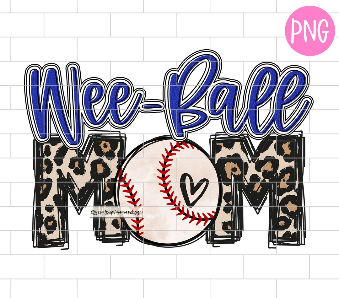 Wee-ball Mom PNG Leopard Wee Ball Mama Blue Sublimation - Etsy