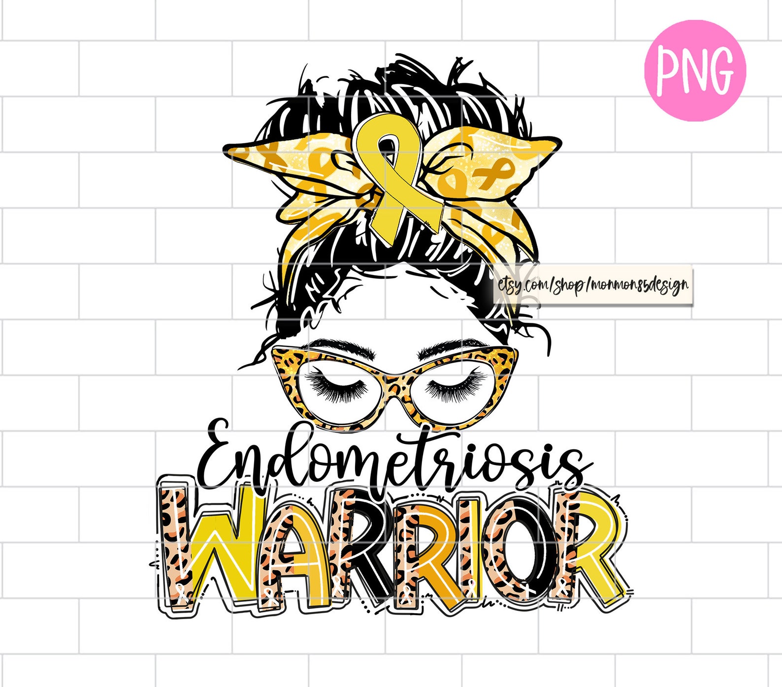 Endometriosis Warrior Png Awareness PNG Ribbon Mom - Etsy